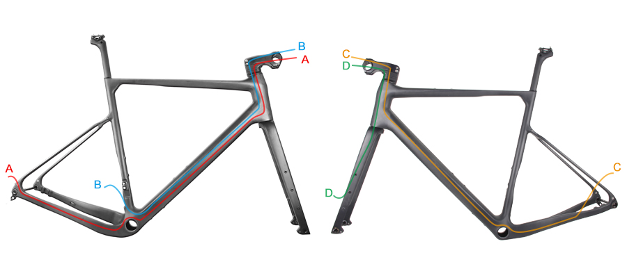 ProX Carbon Gravel Bike Frame Hidden Cable Design With Stem Supplier ...