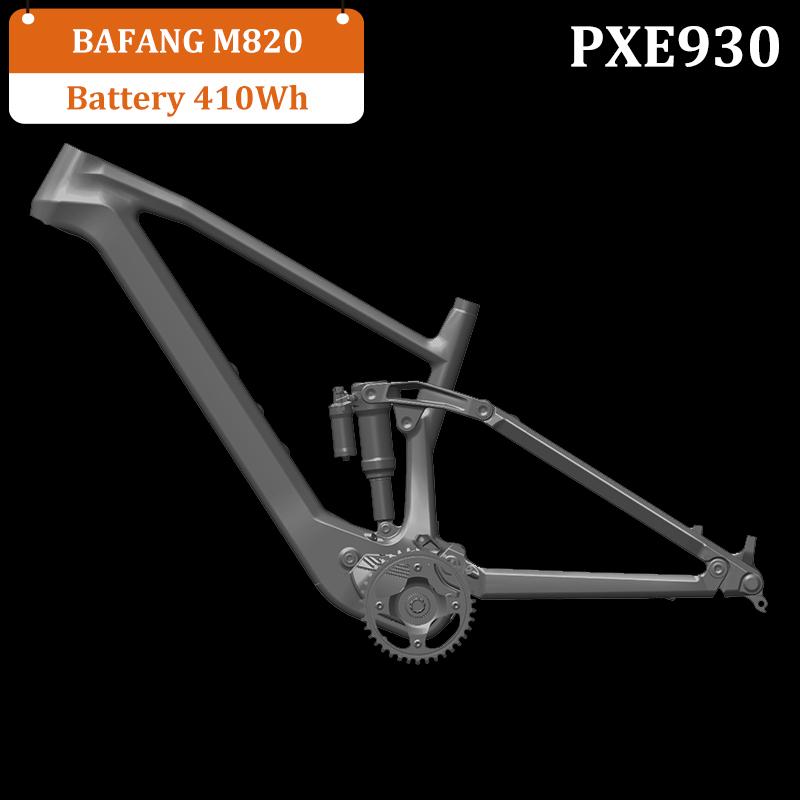 ProX Full Suspension E-Bike Frame Bafang M820 E-Mountain Bike Carbon ...
