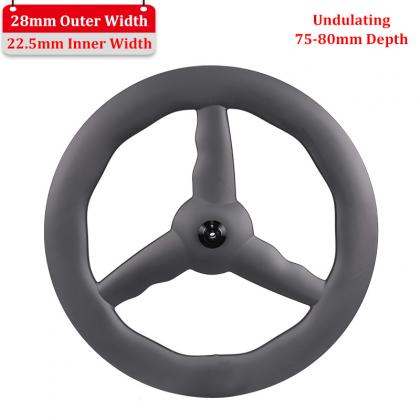 ProX Tri-Spoke Carbon Wheel Undulating Depth Wavy 3-Spoke Carbon Wheels ...